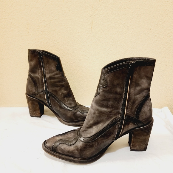Free People | Shoes | Free People Black Leather Ankle Booties 39 | Poshmark